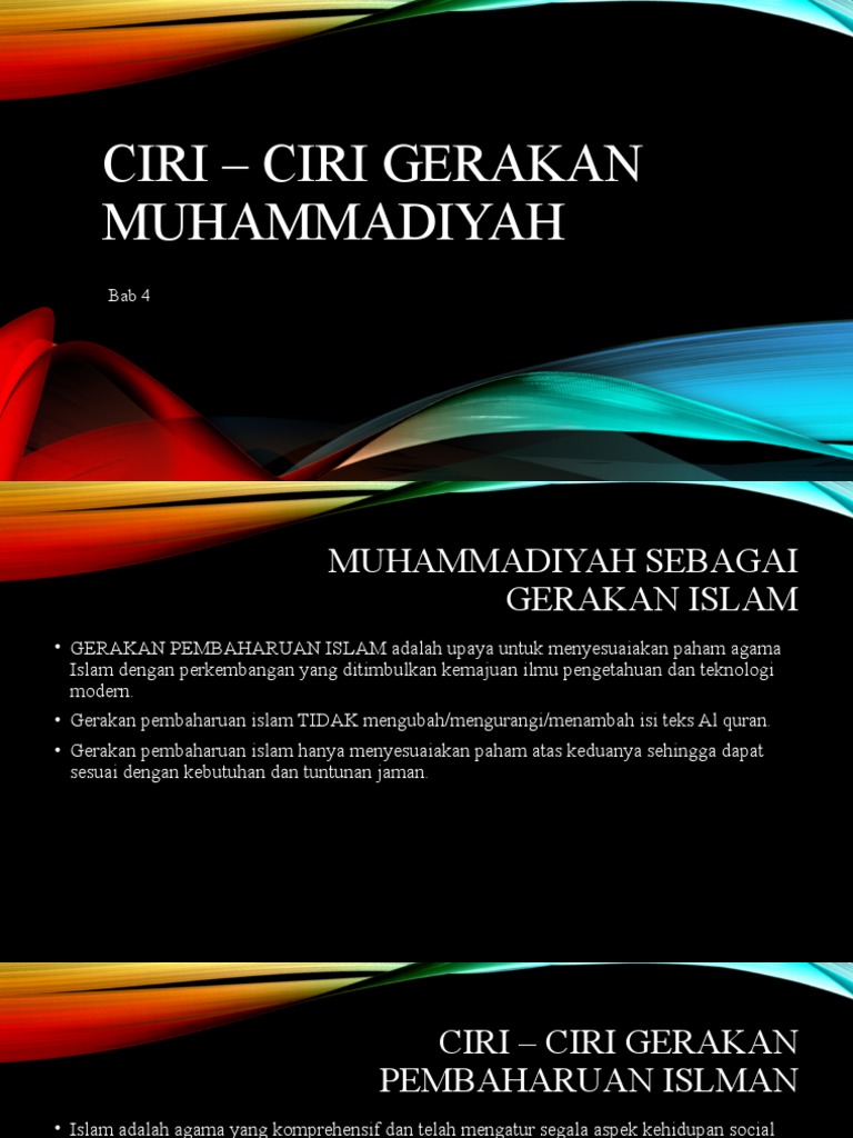 Ciri - Ciri Gerakan Muhammadiyah | PDF