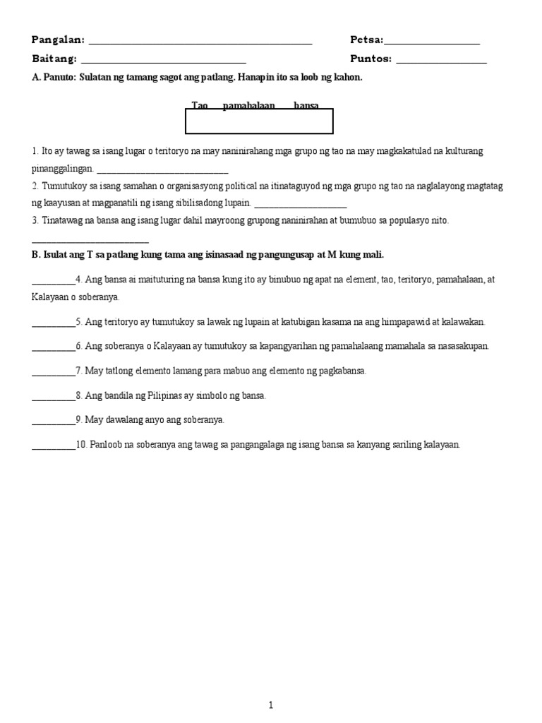 Sample Assessment in AP Grade 4 | PDF