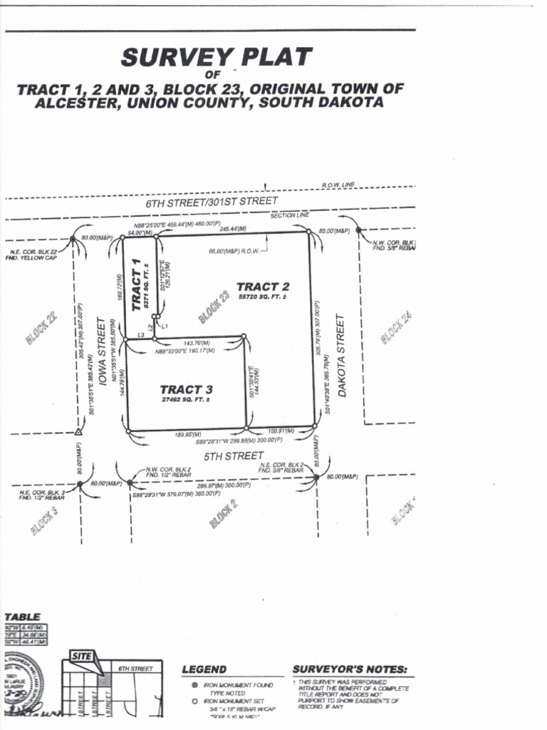 Alcester Plat Map Dakota Street | PDF