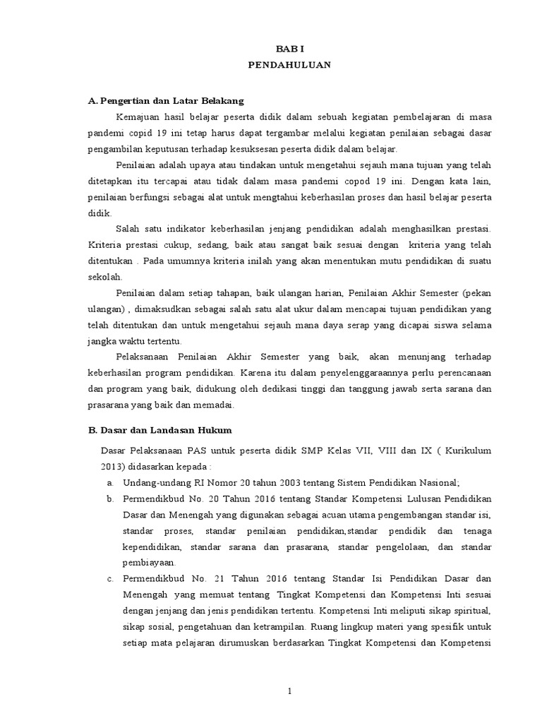 Program Kerja PAS | PDF