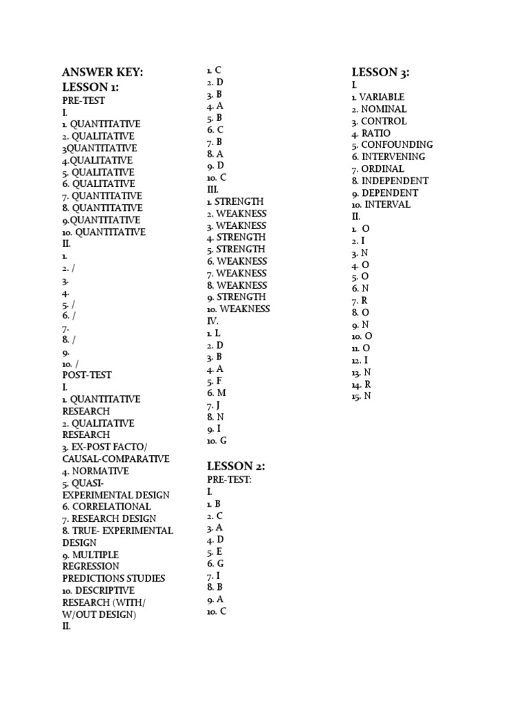 Answer Key PR2 | PDF