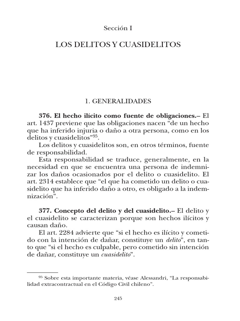 Delitos y Cuasidelitos - Ramón Meza Barros | PDF | Derecho penal ...