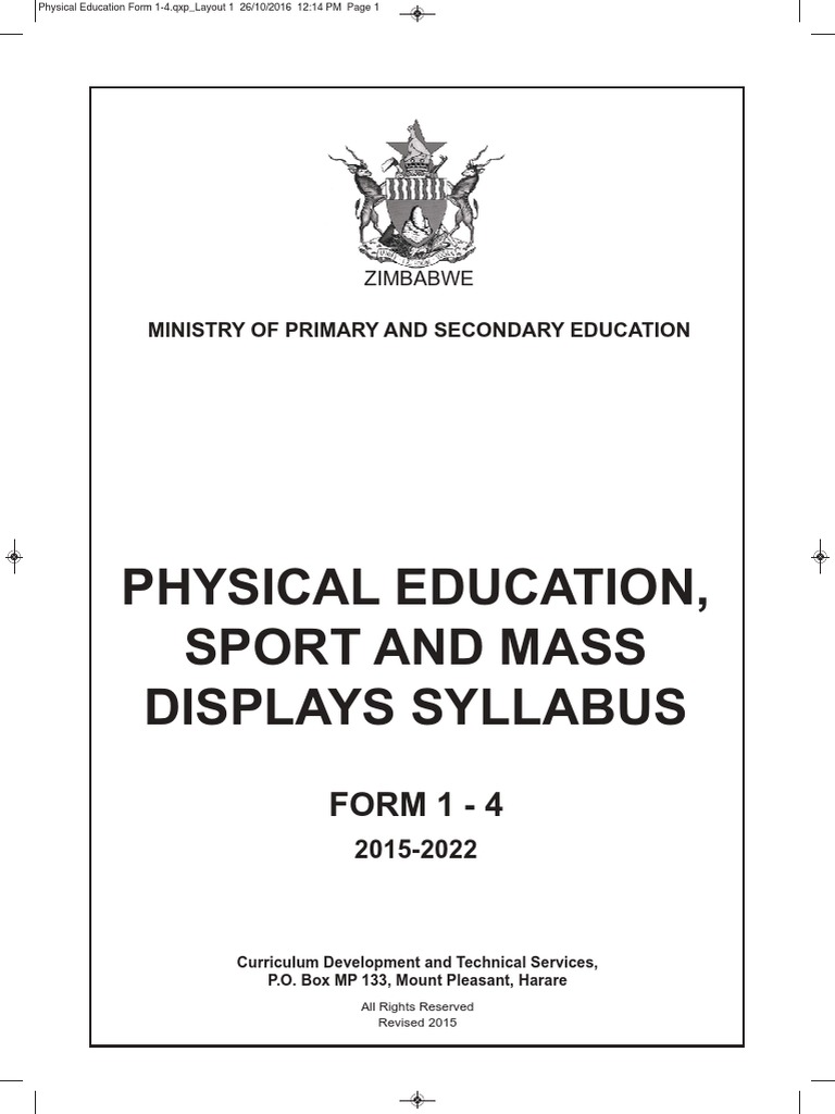 Physical Education Form 1 4 Min PDF | PDF | Physical Fitness | Physical ...