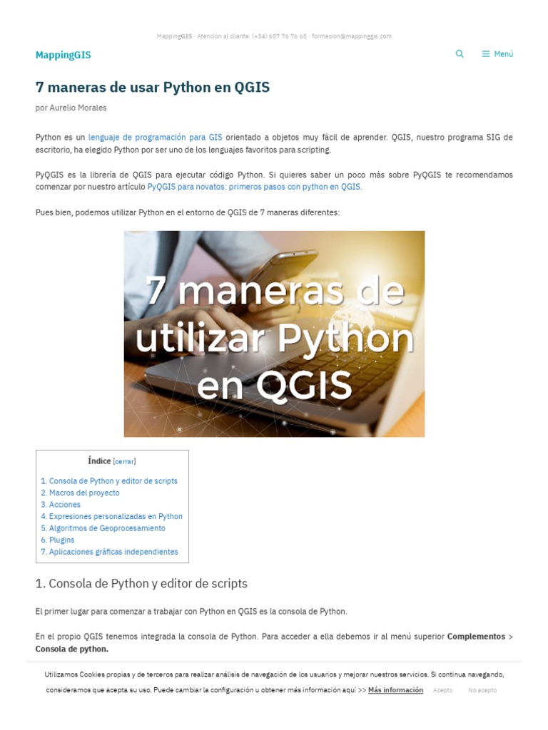 7 Maneras de Usar Python en QGIS - MappingGIS | Descargar gratis PDF | Sistema de información ...