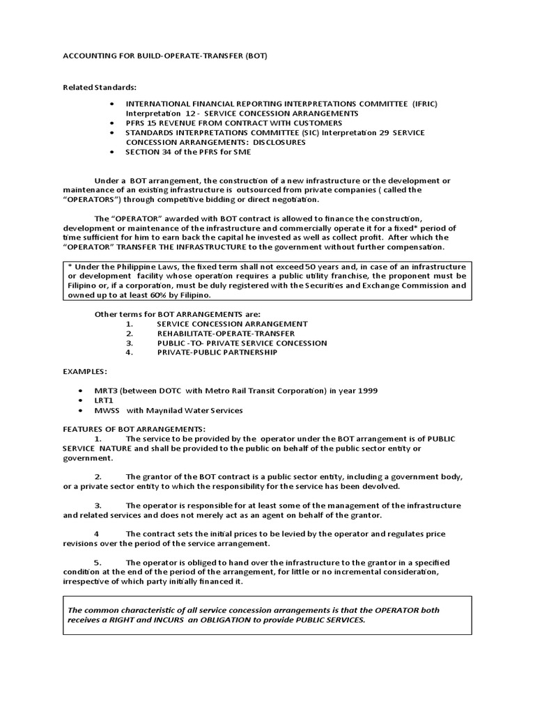 Accounting For Build Operate Transfer | PDF | Insurance | Reinsurance