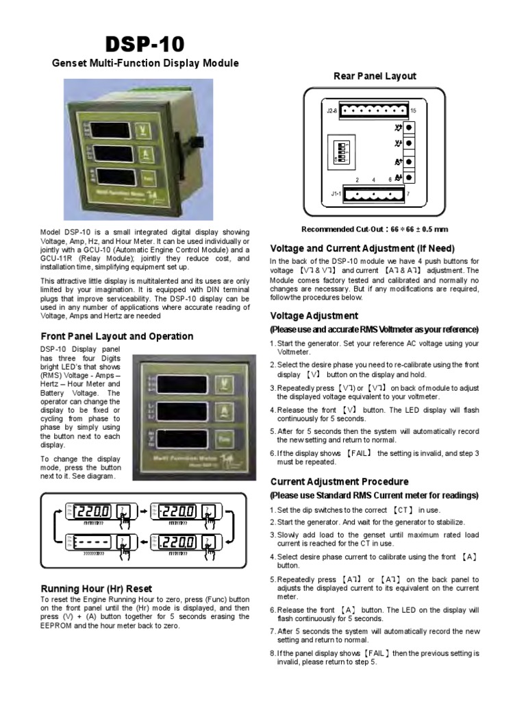 DSP-10 Manual | PDF | Voltage | Manufactured Goods