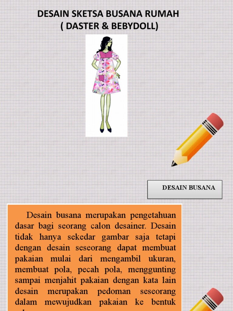 Sketsa Desain Daster dan Bebydoll | PDF | Seni