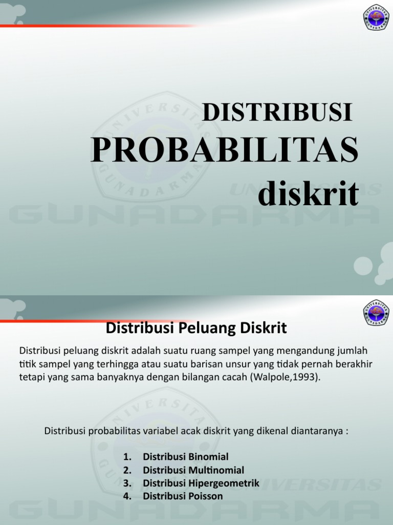 5 Distribusi Peluang Diskrit | PDF