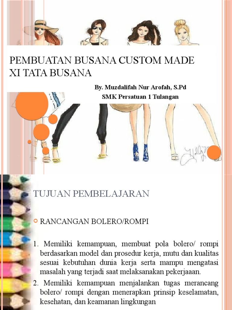 Pembuatan Busana Custom Made Bolero | PDF | Seni