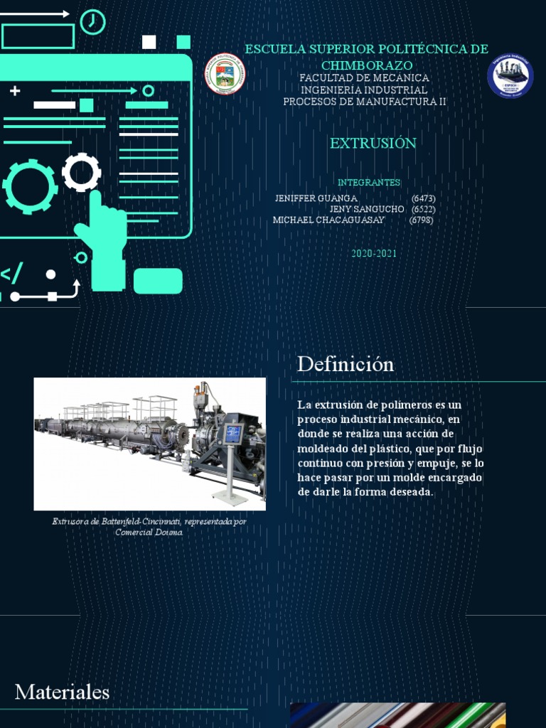 Procesos de Manufactura Ii | PDF | Extrusión | Ingeniería de Edificación
