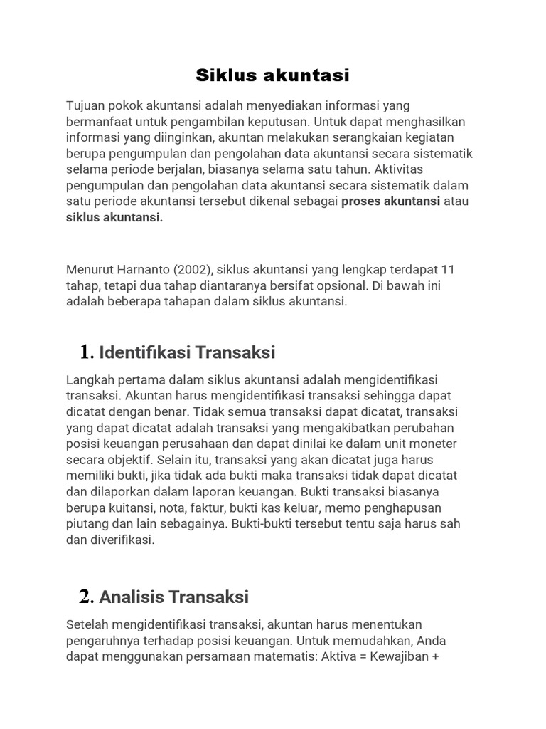 Siklus Akuntansi | PDF