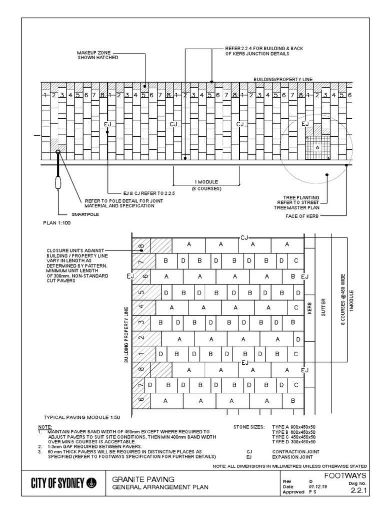 City of Sydney Granite Paving Spec | PDF | Sidewalk | Storm Drain