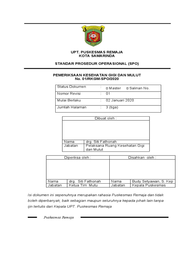 Contoh SPO BARU 2020 | PDF