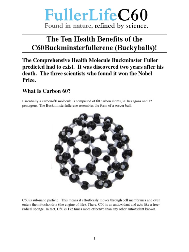 C60: Ten Health Benefits Explained | PDF | Hair Loss | Ion