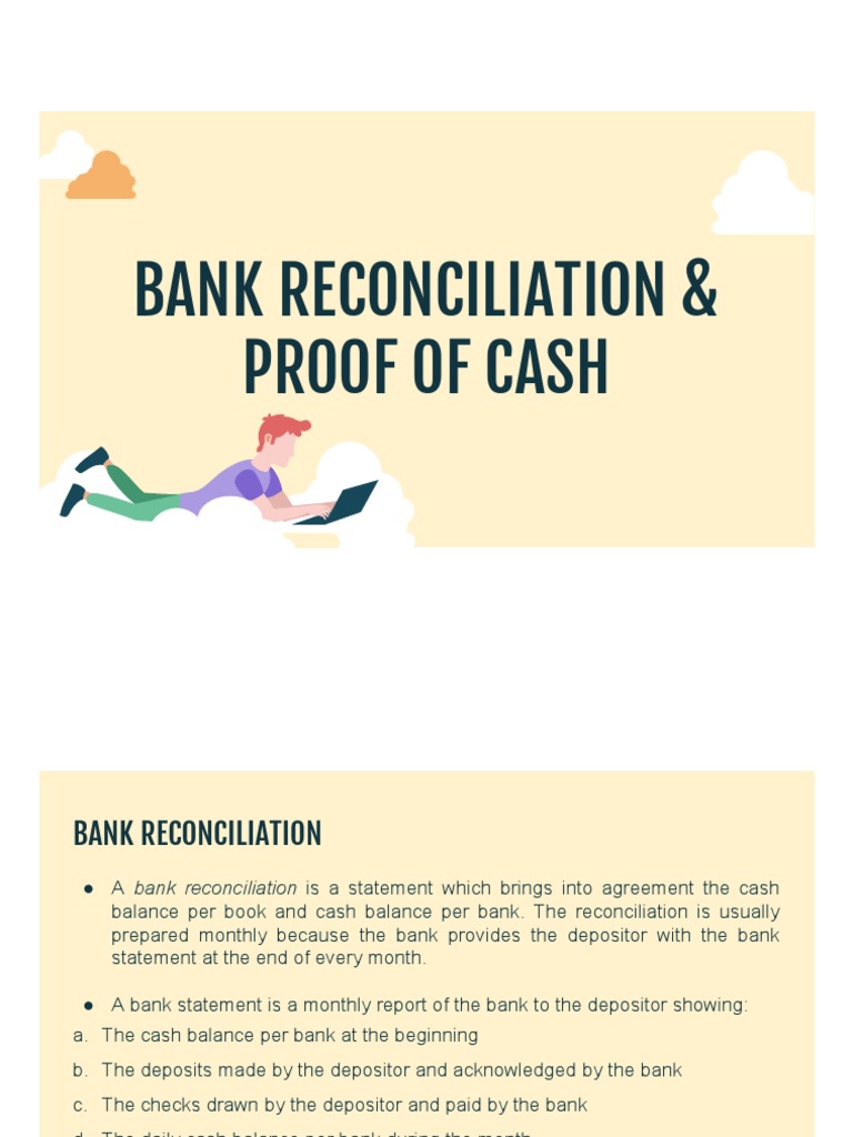 Bank Reconciliation and Cash Proof Guide | PDF | Deposit Account | Cheque