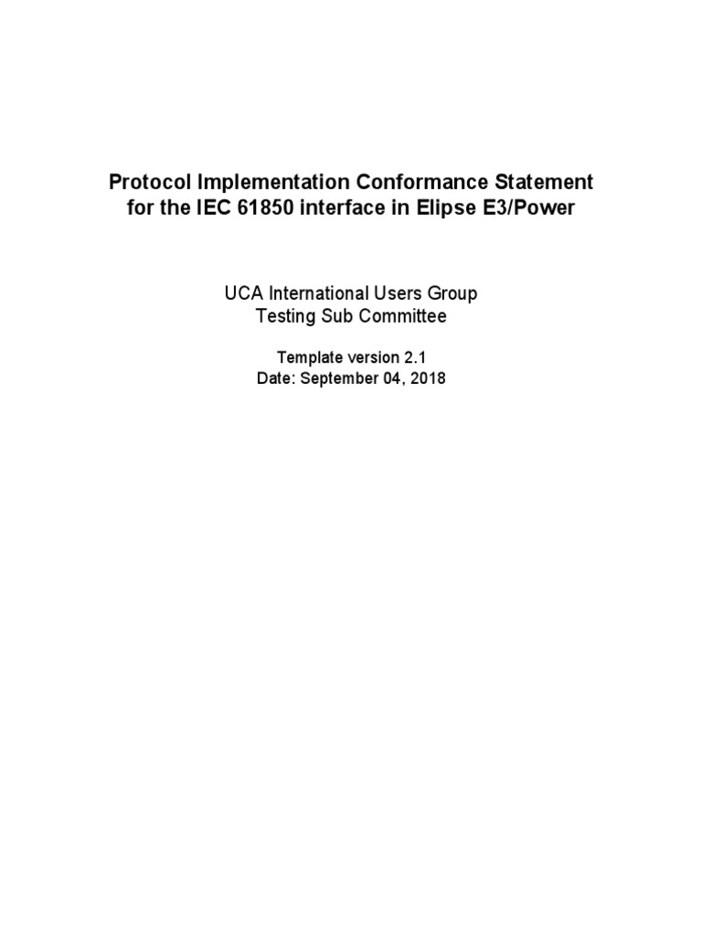 Elipse IEC 61850 Client Driver PICS Ed2 PDF | PDF | Internet ...