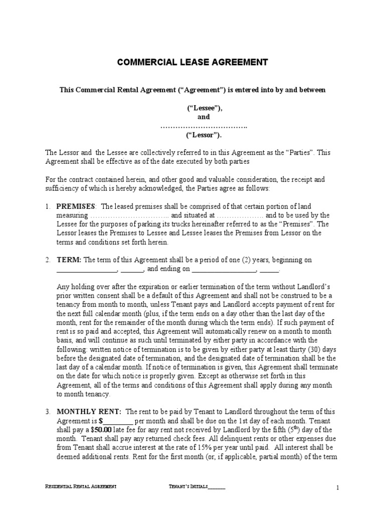 Lease Sample | PDF | Lease | Leasehold Estate