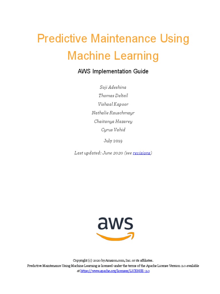 Predictive Maintenance Using Machine Learning: AWS Implementation Guide ...