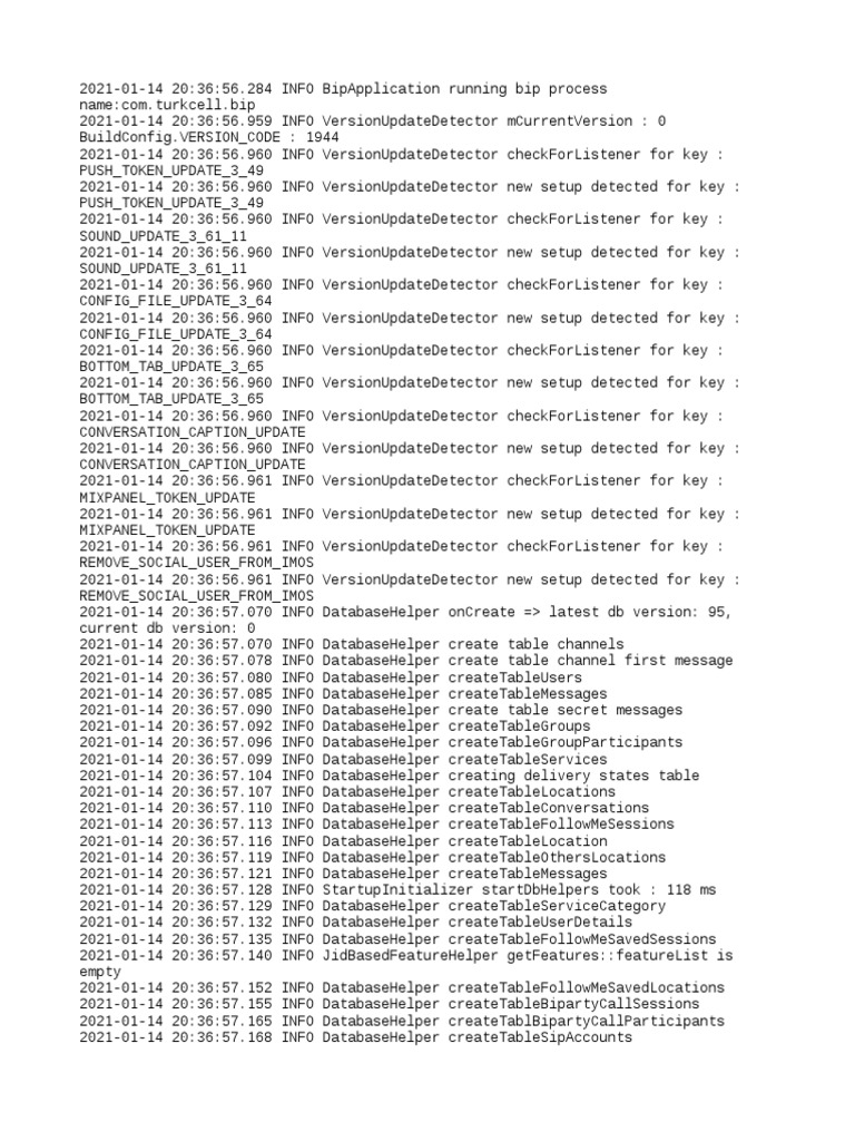 Bip Android App Logs | PDF | Computer Science | System Software