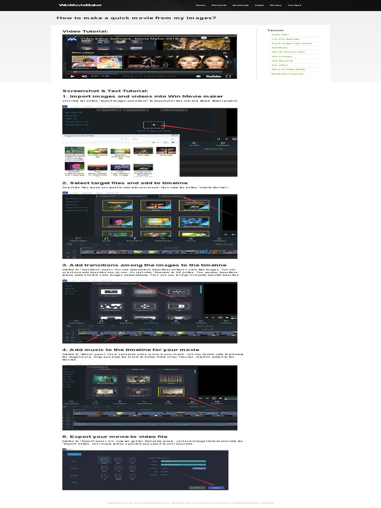 How To Make A Quick Movie From My Images With Windows Movie Maker | PDF ...