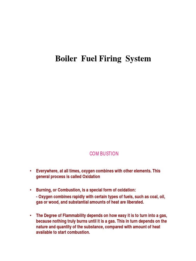 Boiler Fuel Firing System: An Overview of Combustion Processes, Solid ...