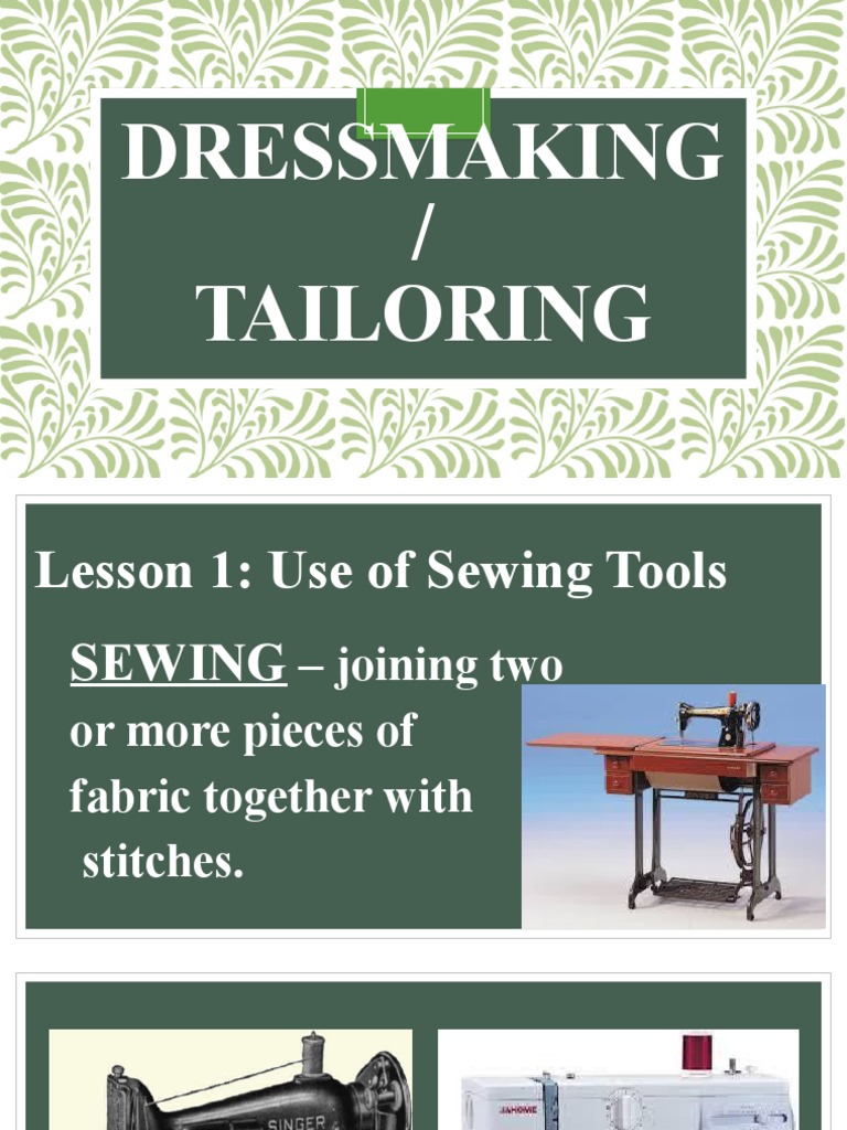 Dressmaking / Tailoring | PDF | Sewing Machine | Sewing