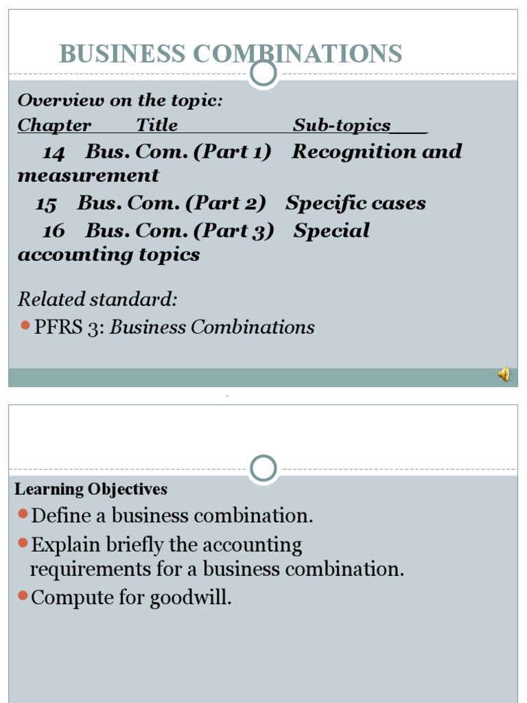 Business Combinations Part 1 | PDF | Goodwill (Accounting) | Mergers ...