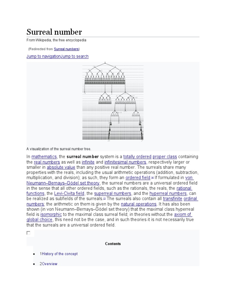 Surreal Numbers | PDF | Field (Mathematics) | Numbers