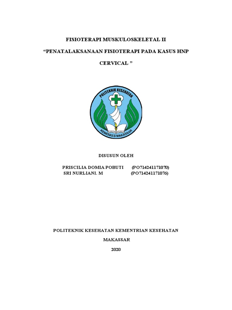 Penatalaksanaan HNP Cervical dalam Fisioterapi | PDF | Kajian Bahasa ...