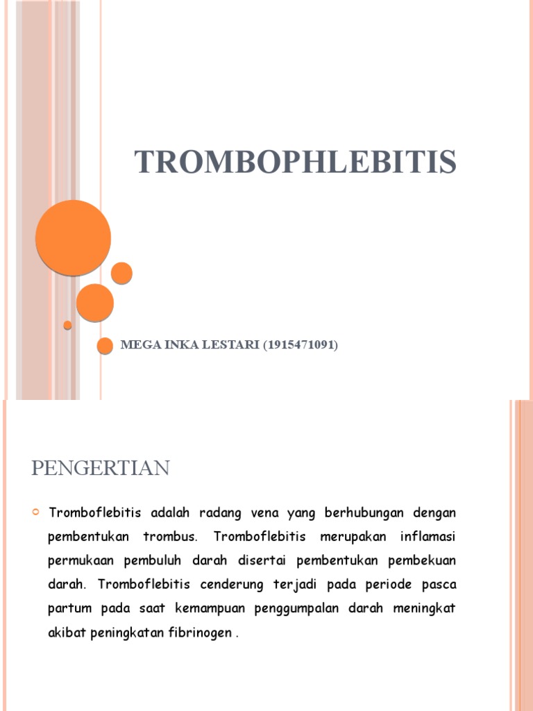 PPT Tromboflebitis Dan Peritonitis | PDF