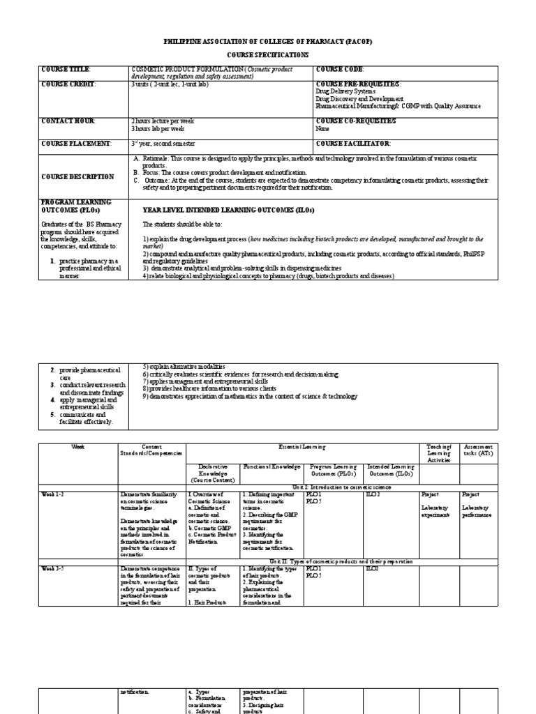 Cosmetic Product Formulation | PDF | Pharmacy | Cosmetics
