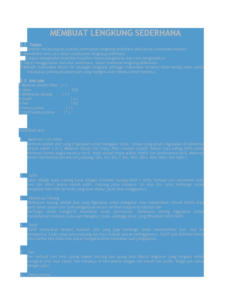 Membuat Lengkung Sederhana | PDF