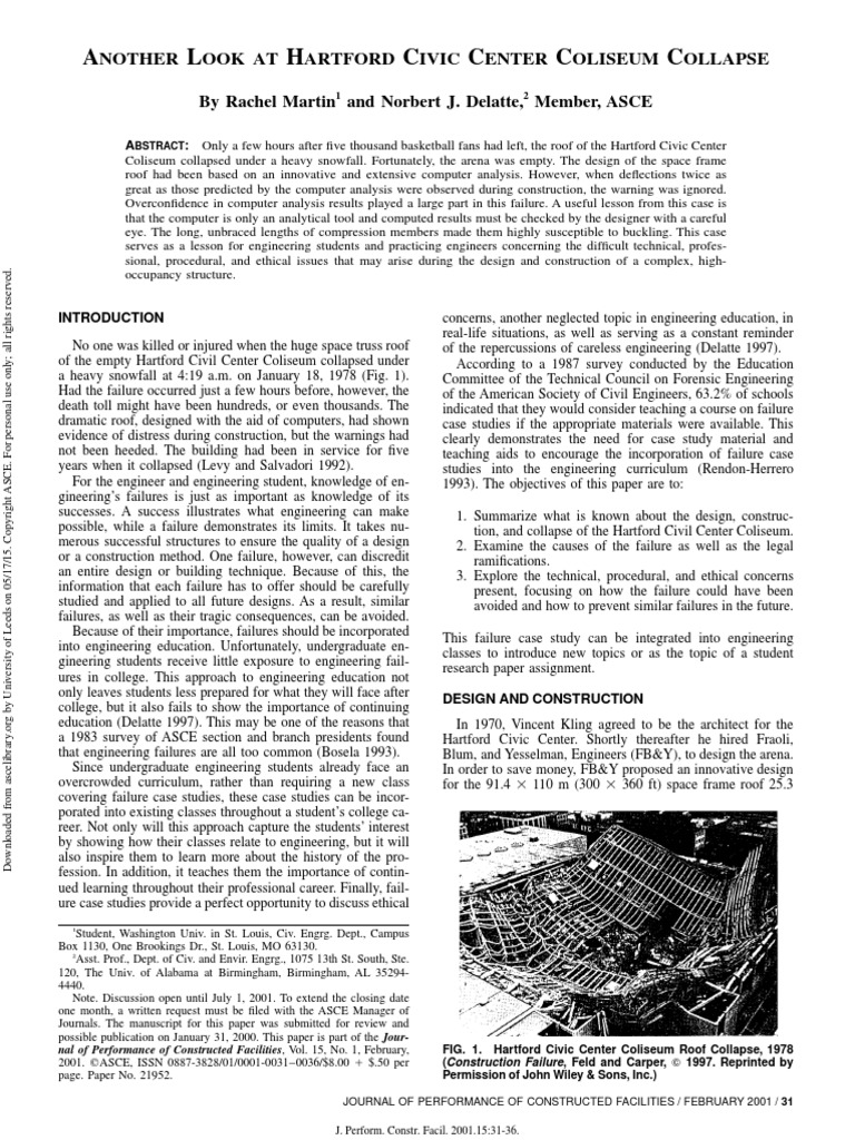 A L H C C C C: Nother Ook at Artford Ivic Enter Oliseum Ollapse by ...