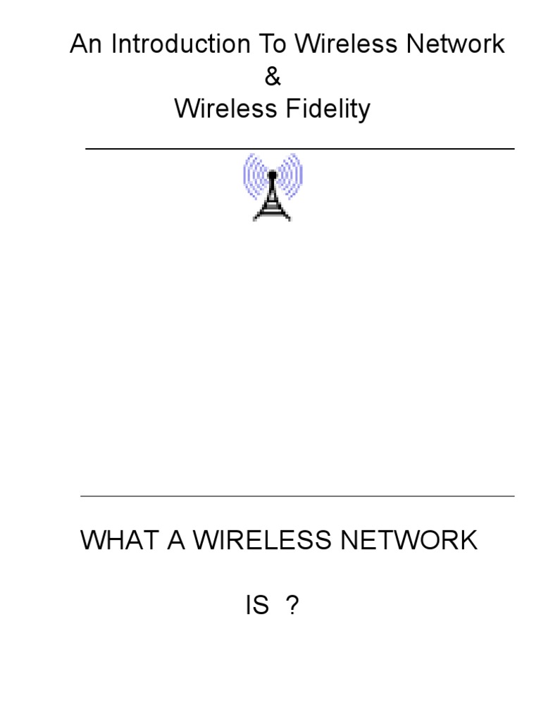 Overview of Wireless Networks and Wi-Fi | PDF | Ieee 802.11 | Wi Fi