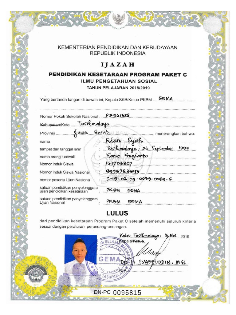 Ijazah Rian PDF | PDF