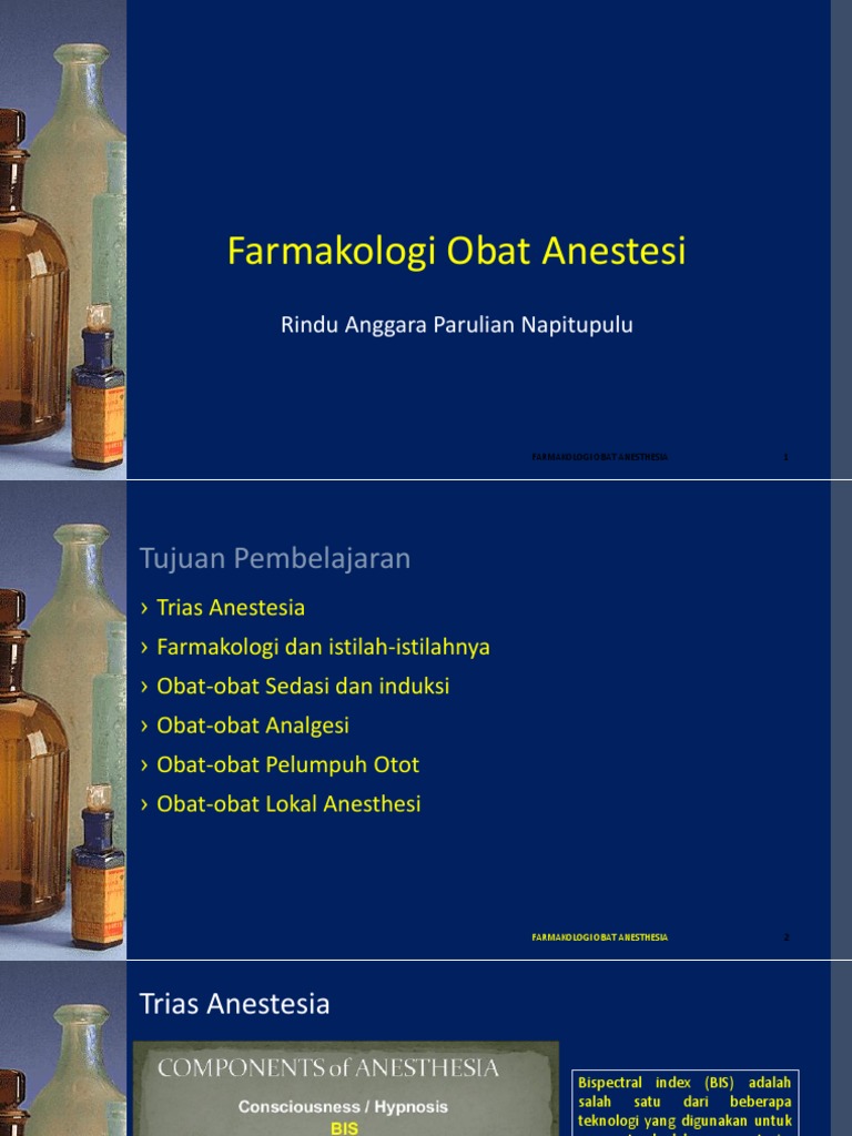 Farmakologi Obat Anestesi | PDF