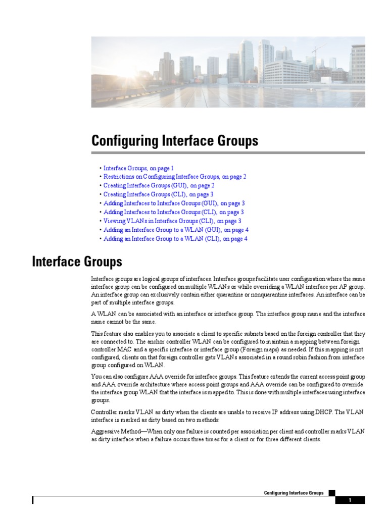 Interface Groups Configuration Guide | PDF | Graphical User Interfaces ...
