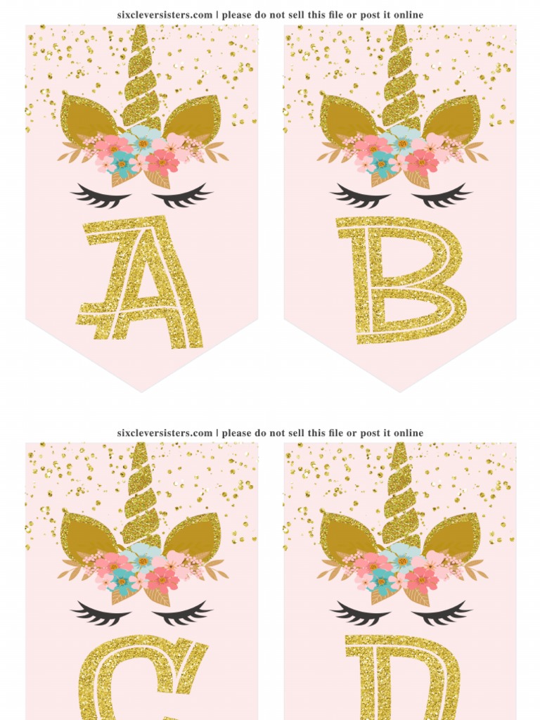 Happy Birthday Unicorn Alphabet PDF | PDF