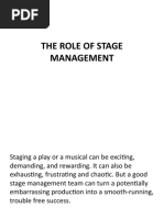 Stage Management Portfolio 2024 | PDF | Performing Arts | Entertainment