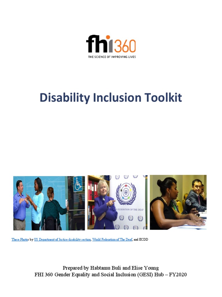 FHI 360 Disability Inclusion Toolkit | PDF | Sign Language | Language Interpretation