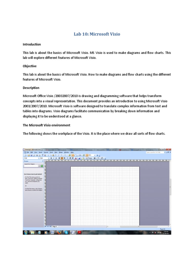 Lab 10: Microsoft Visio | PDF | Software Engineering | Computer Science
