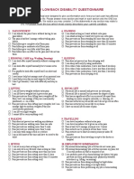 Pain Disability Questionaire | PDF | Pain | Disability