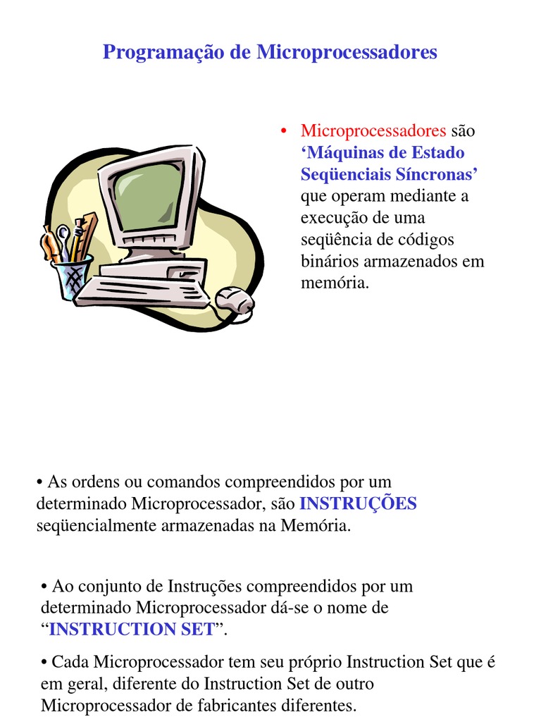 Programa Assembly Pdf Microprocessador Linguagem Assembly