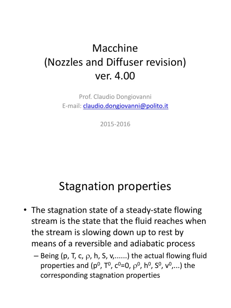 03 Nozzles and Diffusers Revision | PDF | Compressible Flow | Fluid Dynamics