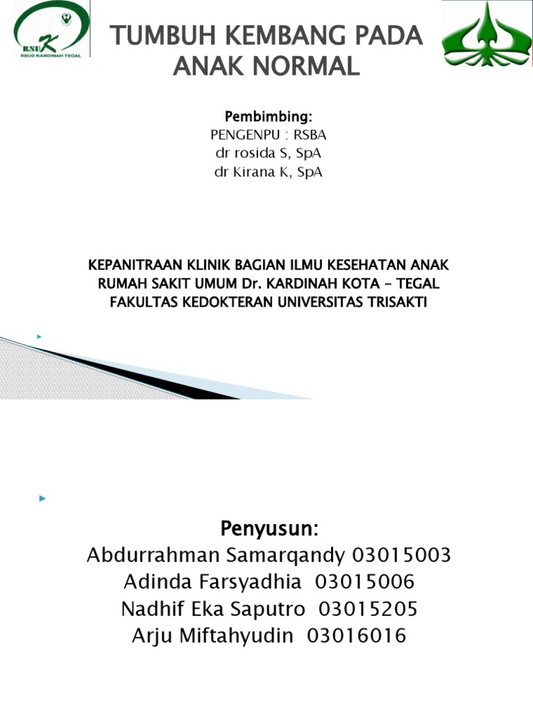 Tumbuh Kembang Anak Normal | PDF | Pengembangan Diri | Kesehatan Holistik