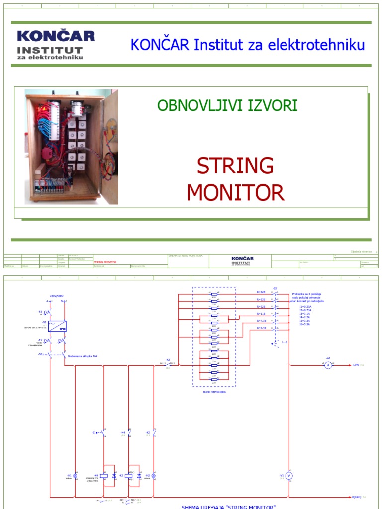 Schematic Diagram and Technical Specifications for a String Monitor | PDF