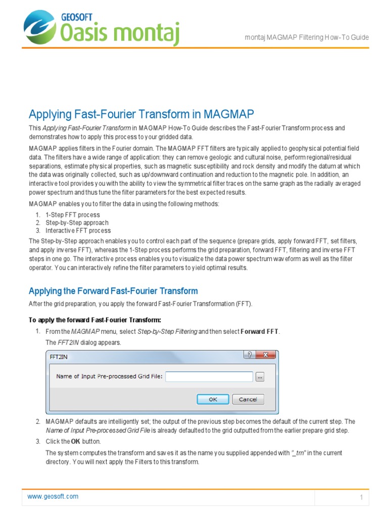 Applying Fast Fourier Transform in MAGMAP | PDF | Fast Fourier Transform | Filter (Signal ...