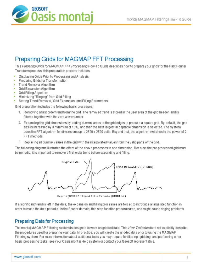 Preparing Grids For MAGMAP FFT Processing | PDF | Spectral Density ...