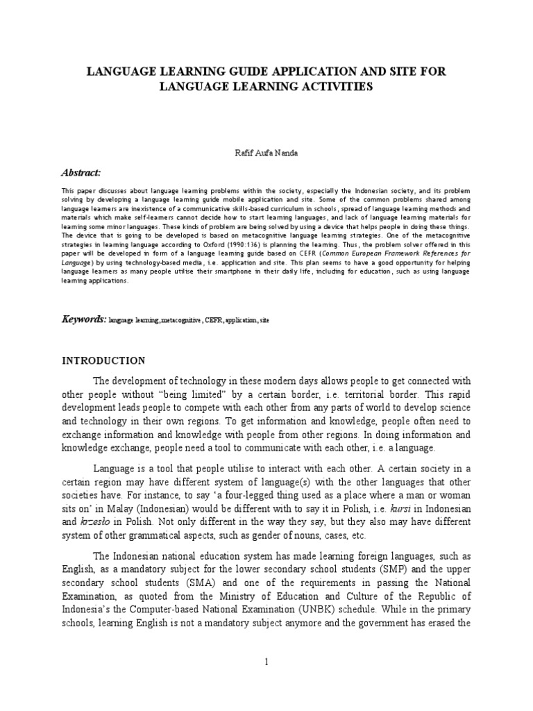 Language Learning Guide Application and Site For Language Learning ...