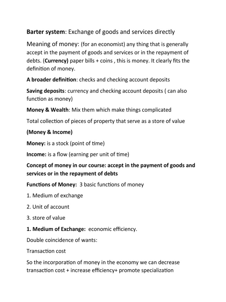 Barter System | PDF